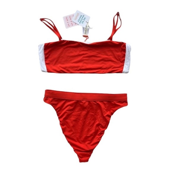 Dippin Daisys Swim Dippin Daisys Bikini Meridian Poppy White Side